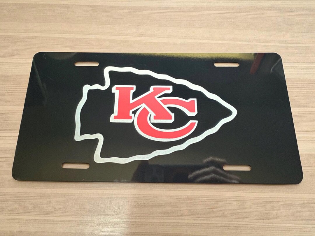 Kansas City Chiefs Laser Engraved License Plate – Arrowhead KC Design ...