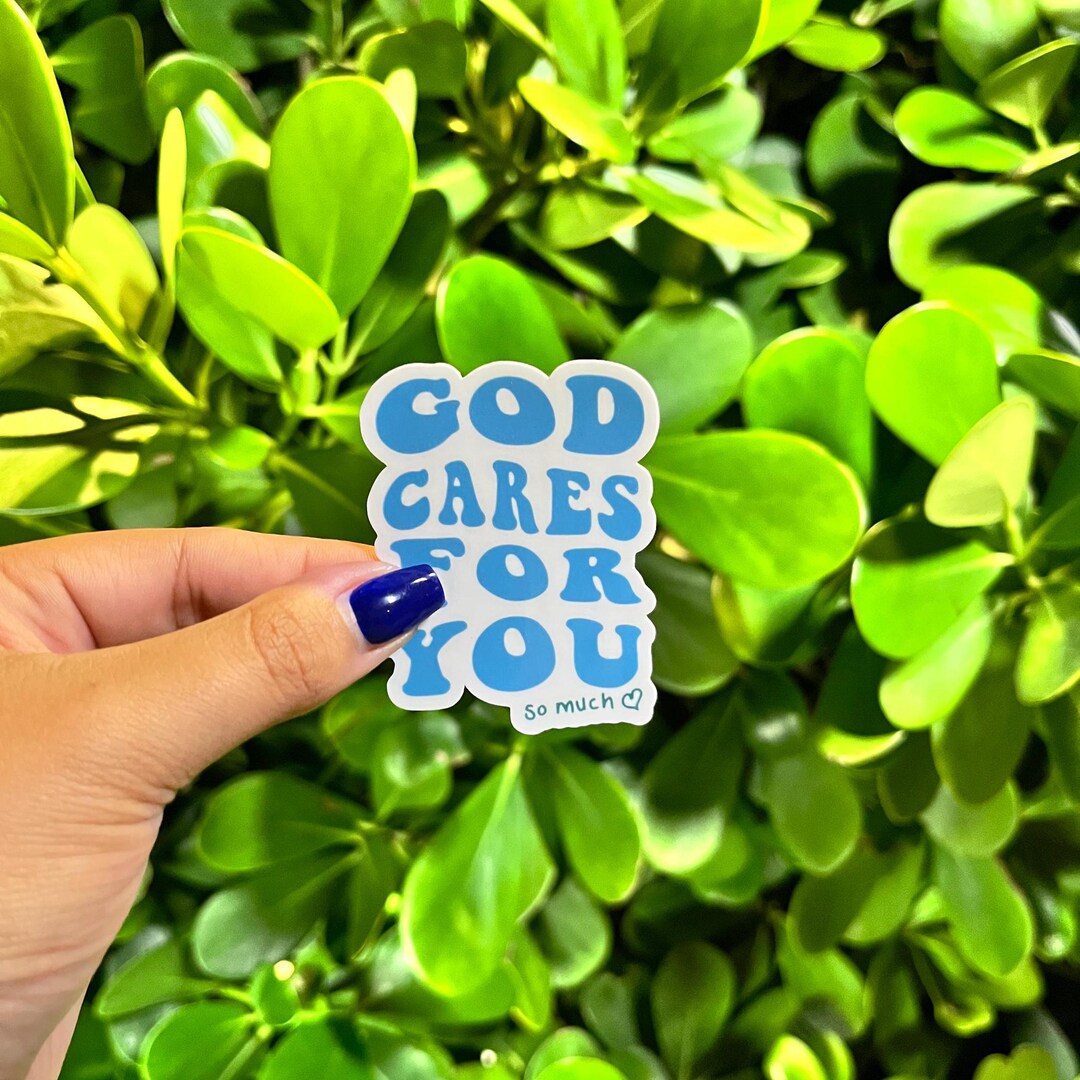 God Cares for You, so Much Sticker - Christian Faith-based Waterproof ...