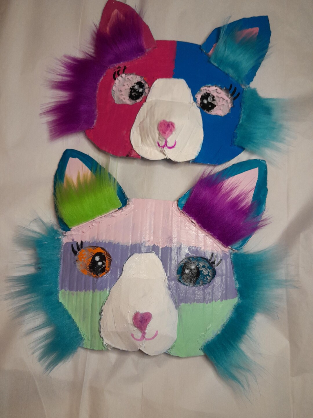 Cat Mask COMMISSION for Willow heather and Fiona Beanie Boo Masks - Etsy
