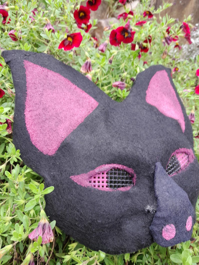 Black Bat Therian Mask - Etsy