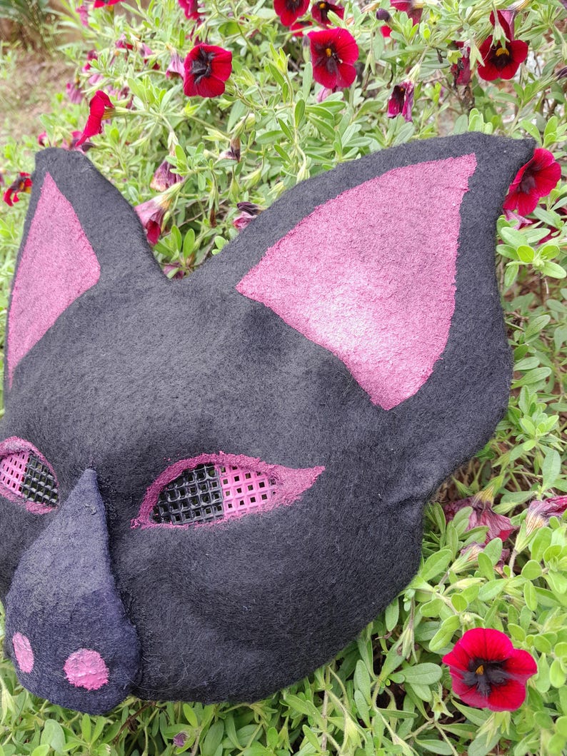 Black Bat Therian Mask - Etsy
