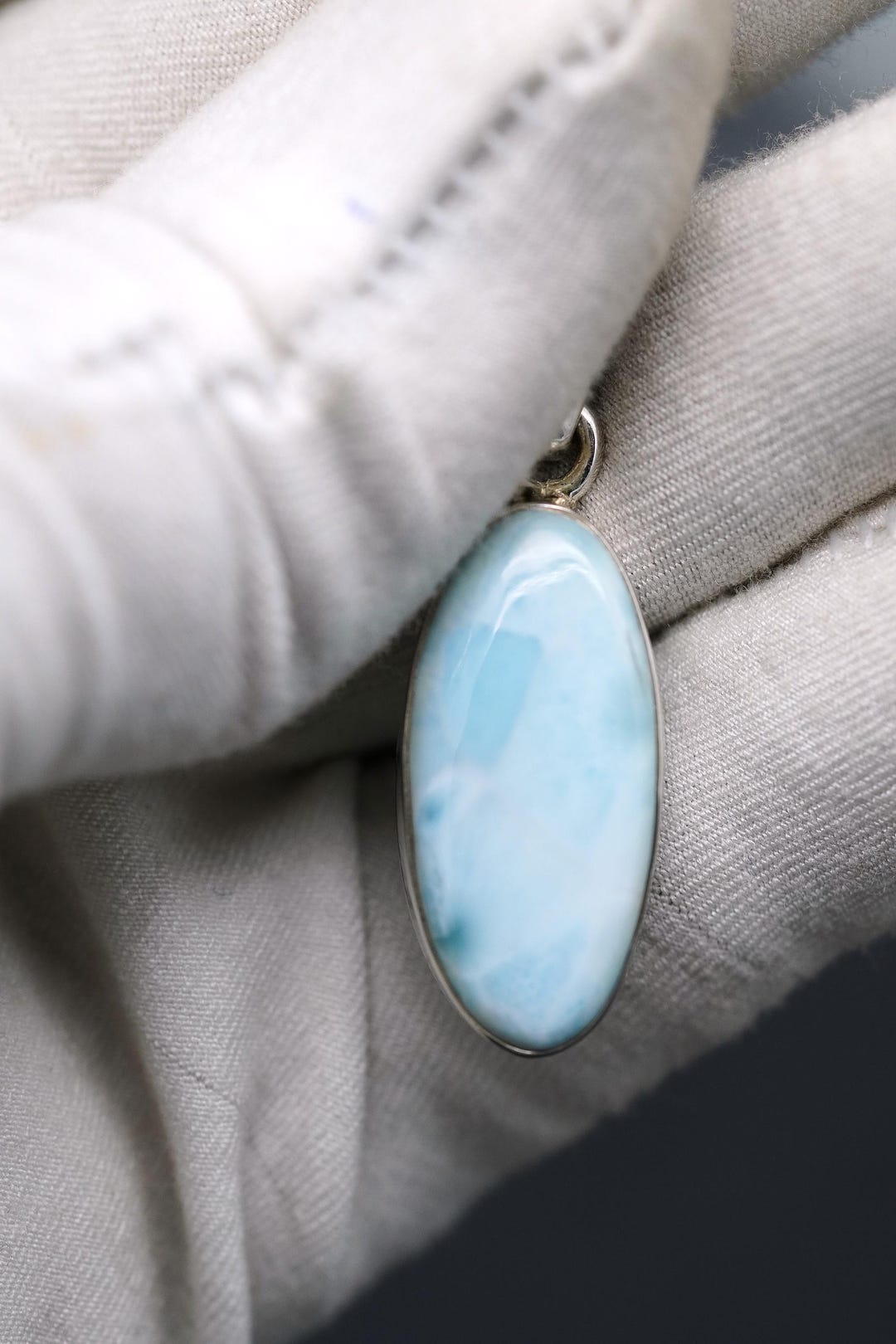 Enlarged Picture Natural Larimar Pendant, Natural Larimar, Larimar ...