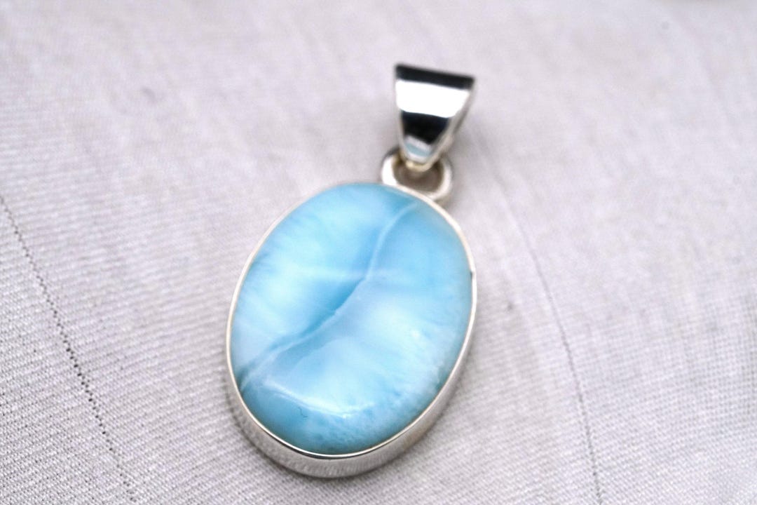 Enlarged Picture Natural Larimar Pendant, Natural Larimar, Larimar ...