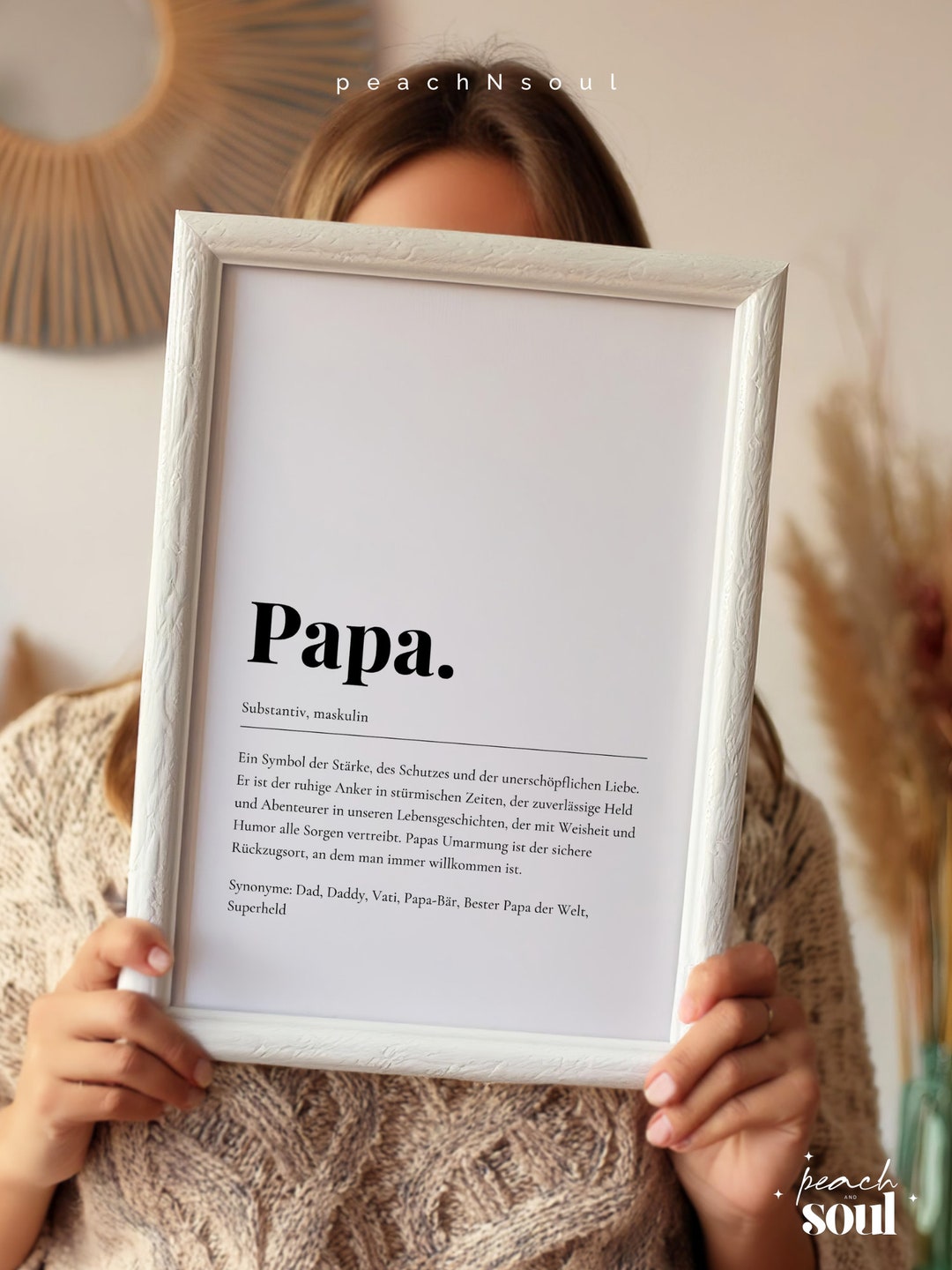 Papa Definition Poster Zum Ausdrucken Geschenk Papa Bedeutung Papa ...