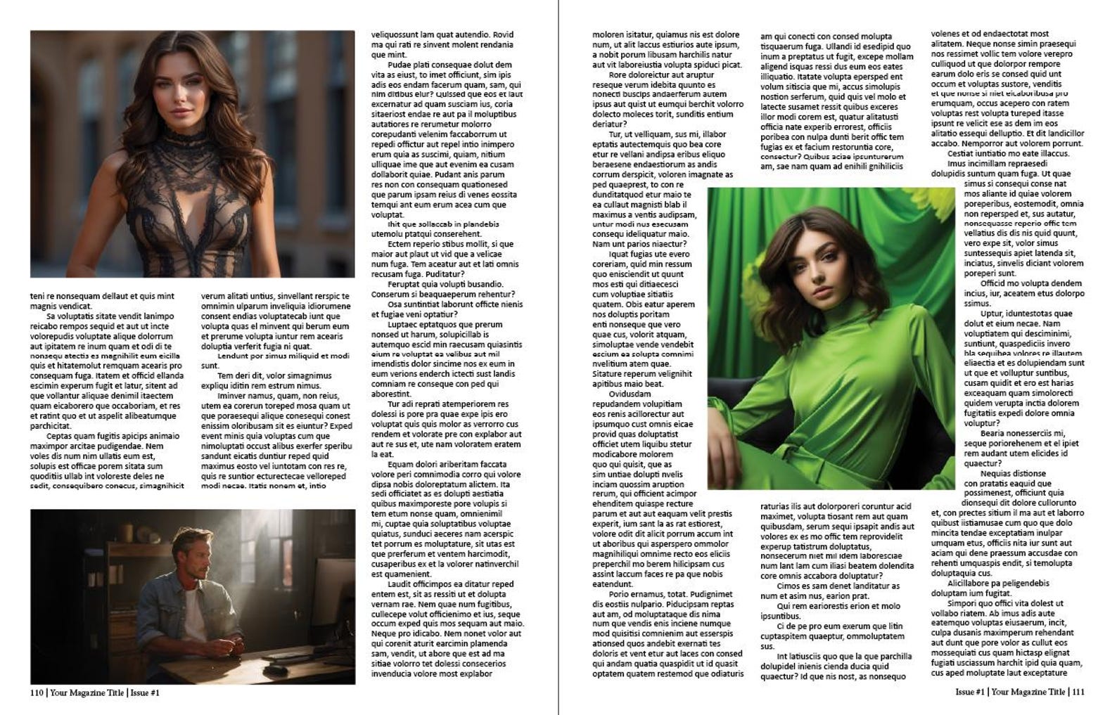 Indesign 116 Page Magazine Template - 8.5 X 11 - Customizable - Fashion ...