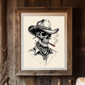 skeleton lighting a cigar