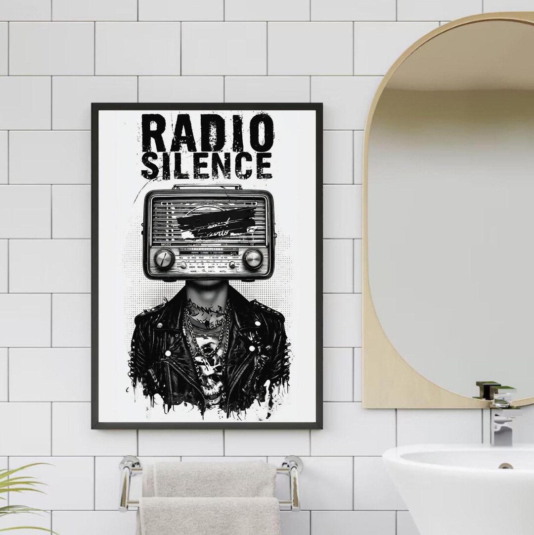 Radio Silence Punk Rock Poster: Edgy Music Wall Art Print - Etsy