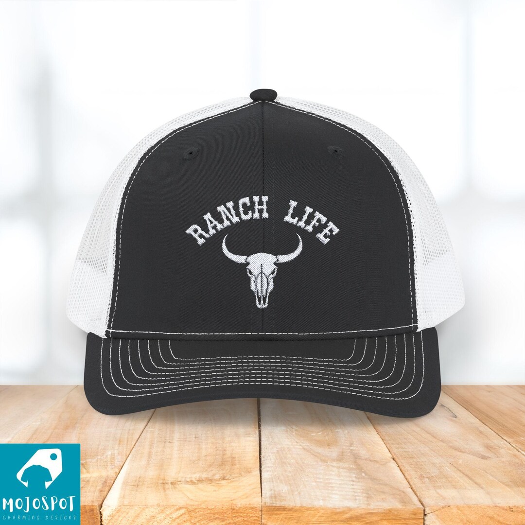 Western Theme Trucker Hat Country Western Cowboy Hat Ranch Life ...