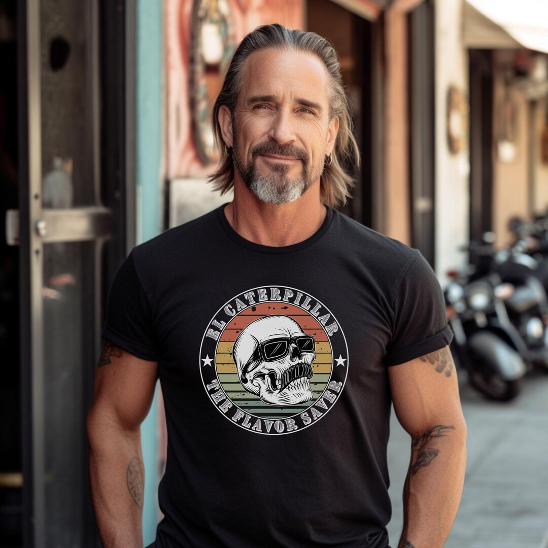 Mustache Skull T-shirt: El Caterpillar, the Flavor Saver - Etsy
