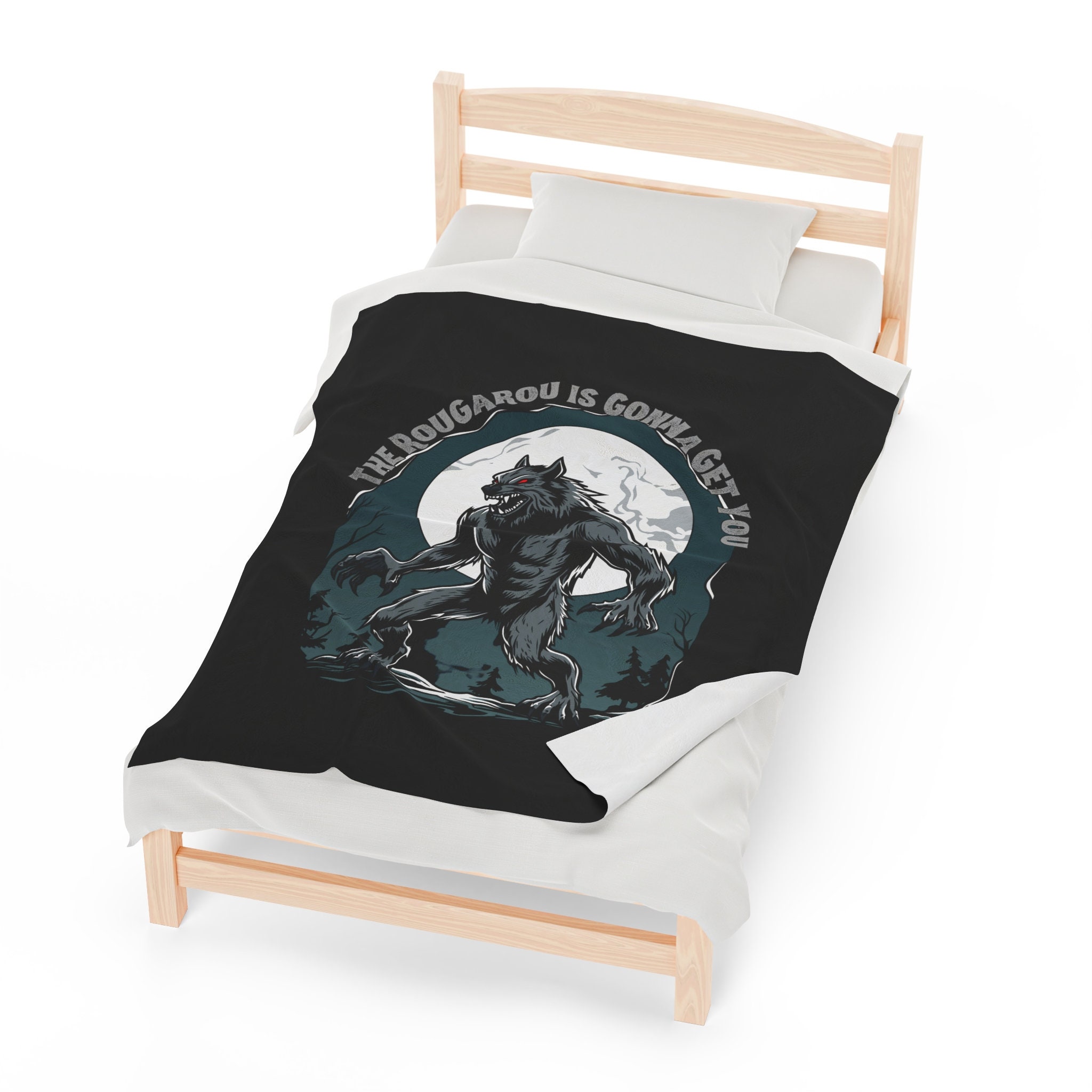 Werewolf Blanket Rougarou Louisiana Werewolf Blanket Full Moon Throw ...