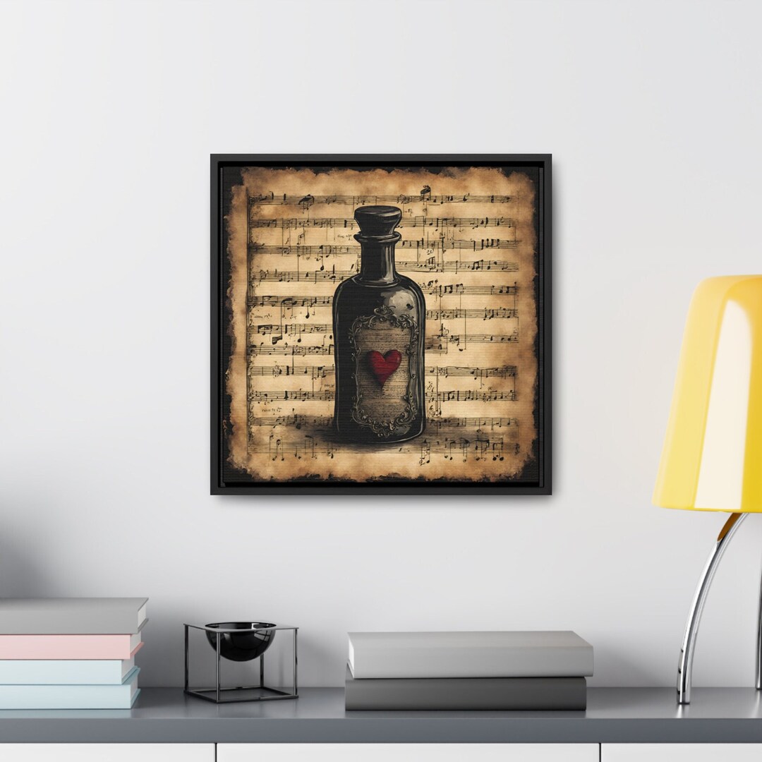 Love Potion Wall Art Gothic Wall Art Home Decor Vintage Bottle Art ...