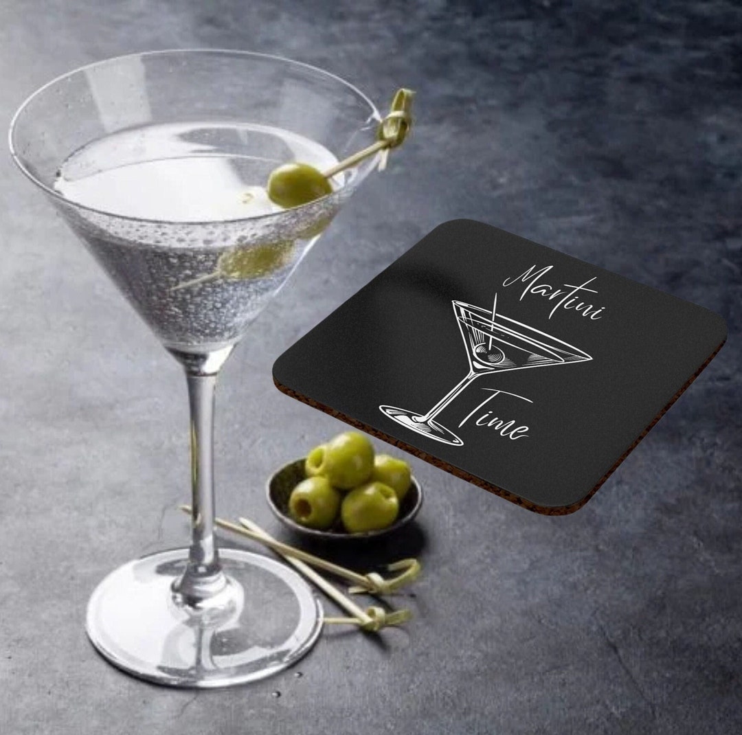 Martini Coaster, Drink Coaster, Home Bar Decor, Cocktail Coaster ...