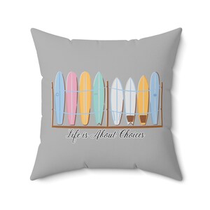 Decorative Beach Pillow Home Decor Surfing Pillow Surfboard Gift Pillow ...