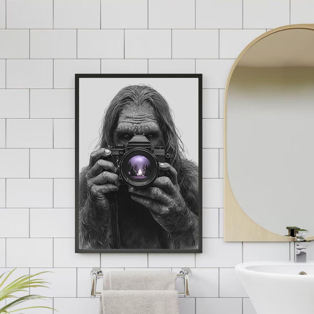 Sasquatch Photography Poster: Bigfoot Human Sighting Art Print - Etsy