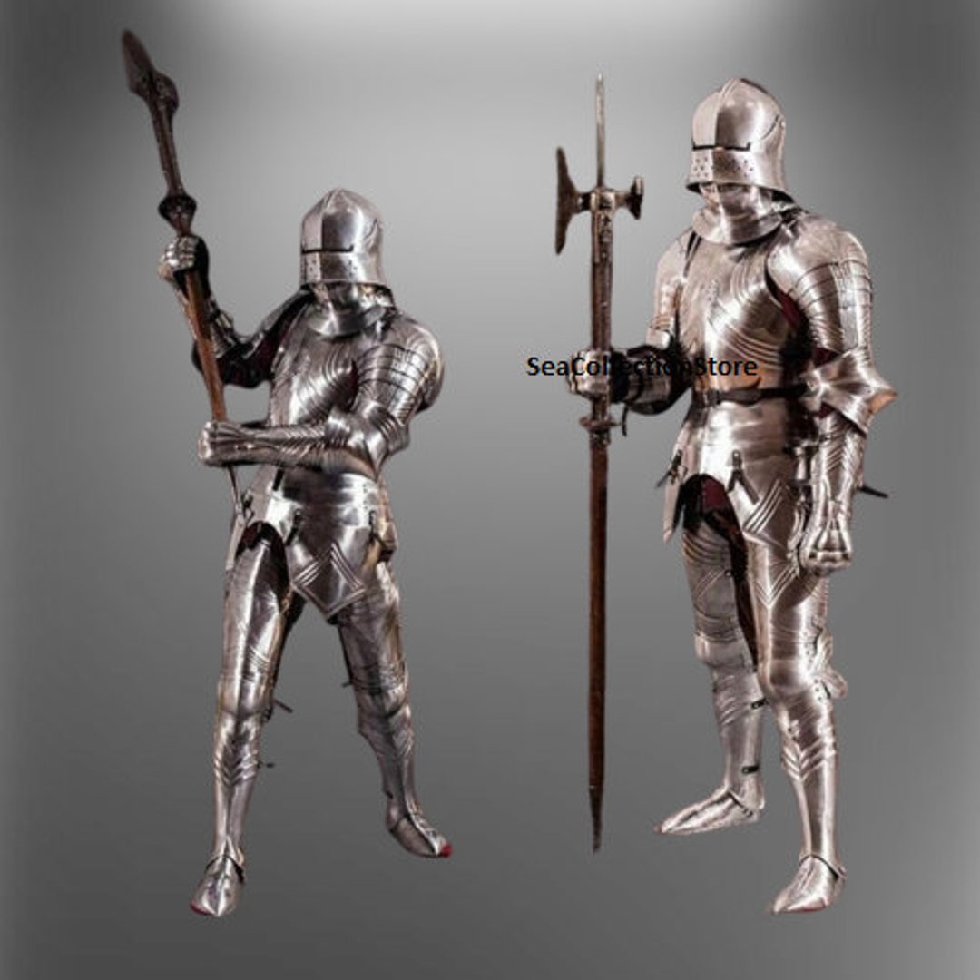 Medieval Knight German Suit of Armor Combat Full Body Halloween Knight ...
