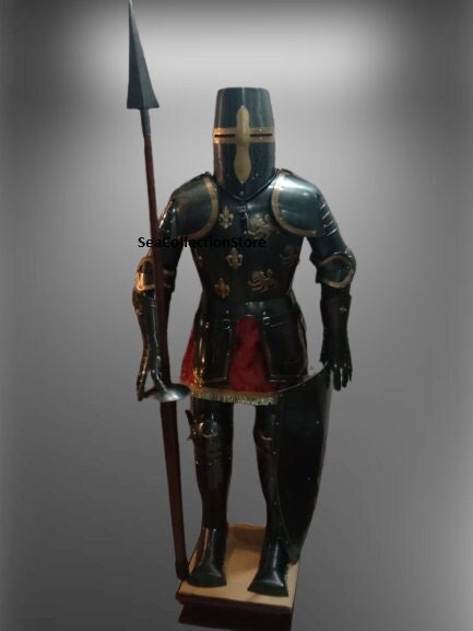 Full Size 6 Feet Knight Templar Suit of Armor Medieval Roman - Etsy