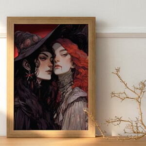 Sapphic Vampire Witch Art Print: Gothic LGBTQ WLW Poster - Etsy