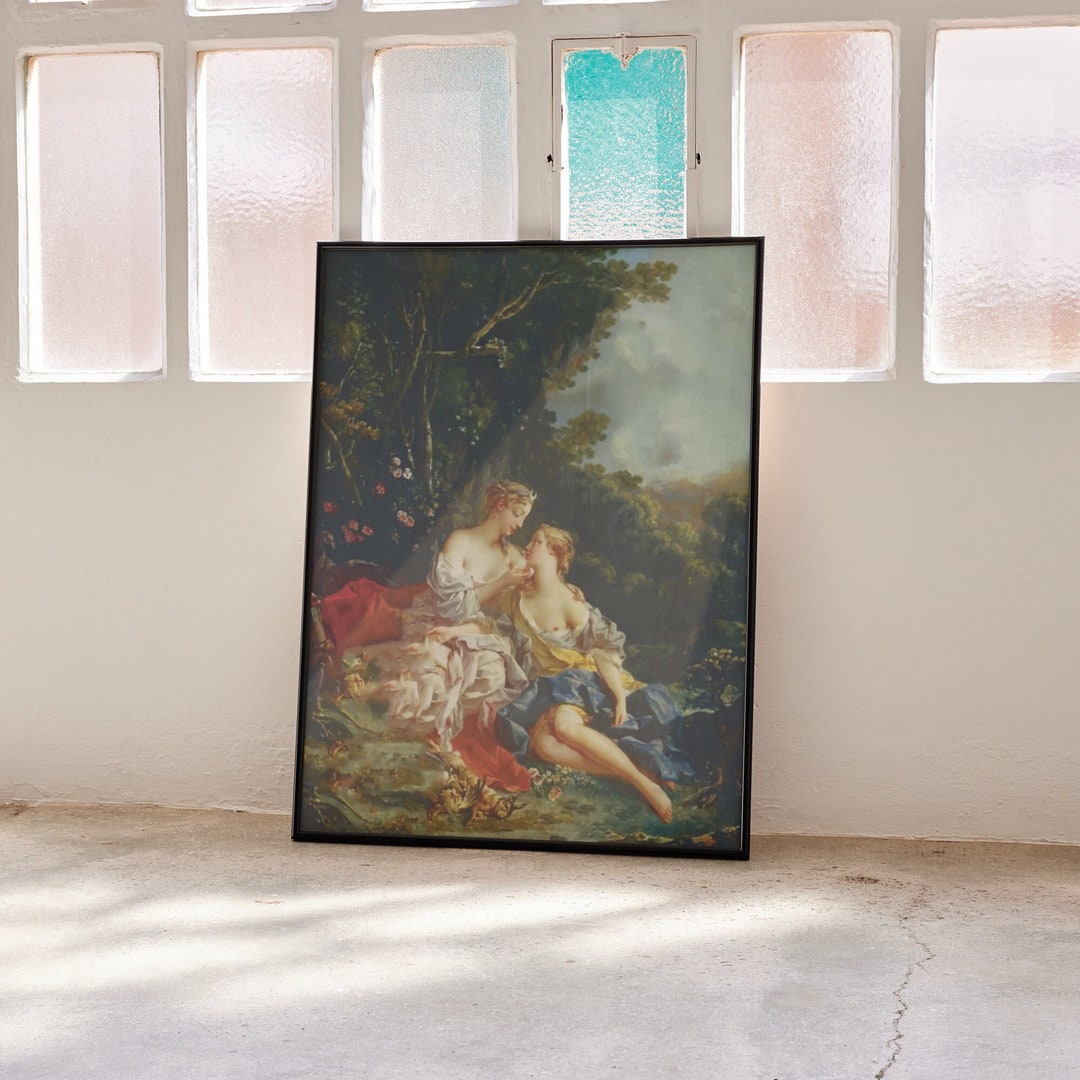 Sapphic Victorian Vintage Couple Wall Art Lesbian Retro Poster ...