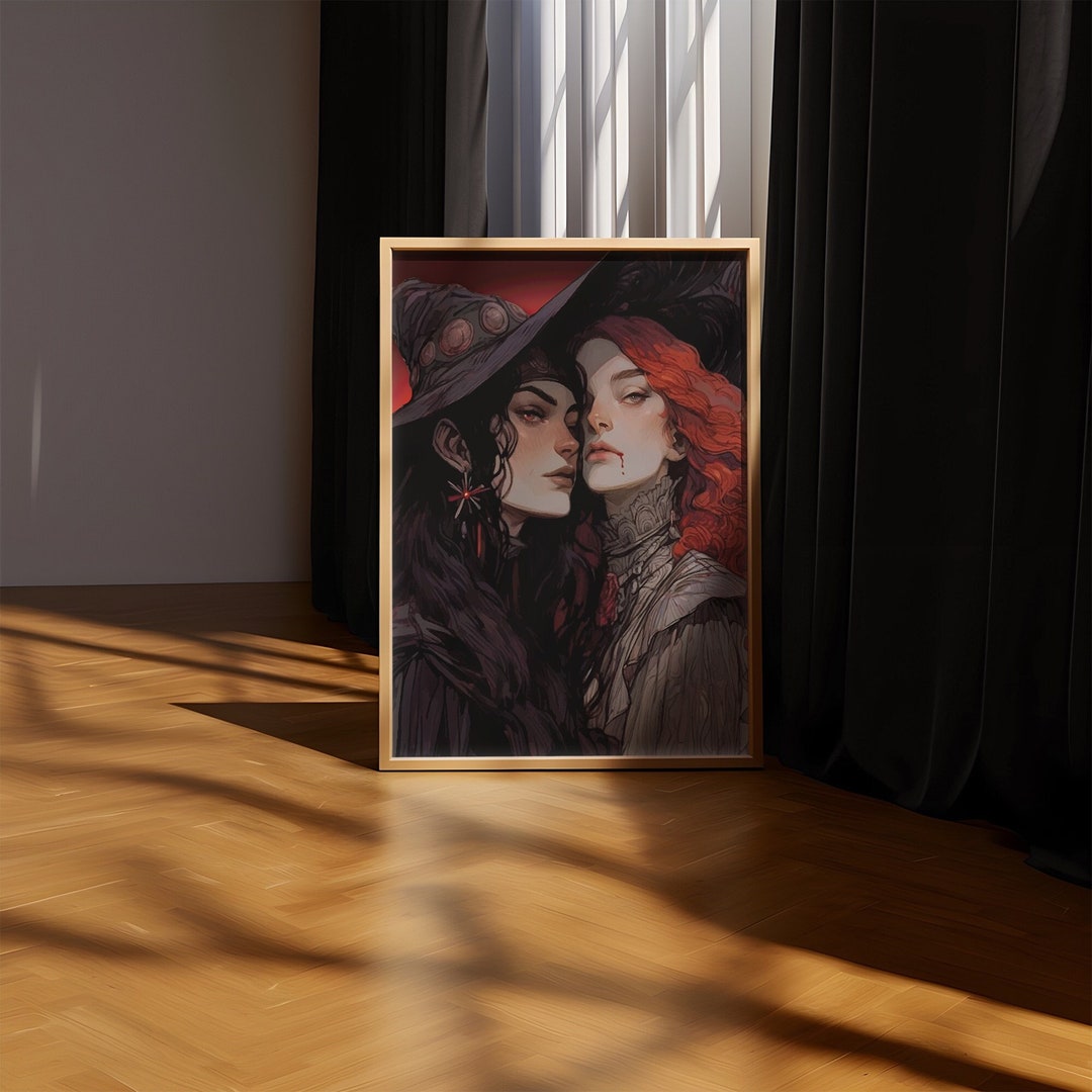 Sapphic Vampire Witch Art Print: Gothic LGBTQ WLW Poster - Etsy