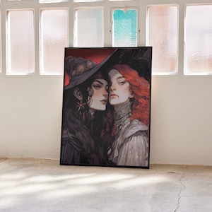 Sapphic Vampire Witch Art Print: Gothic LGBTQ WLW Poster - Etsy