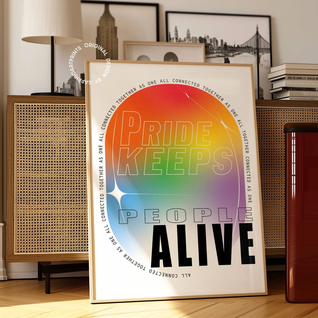 Pride Month Art Print: LGBTQIA+ Pride Flag Decor - Etsy