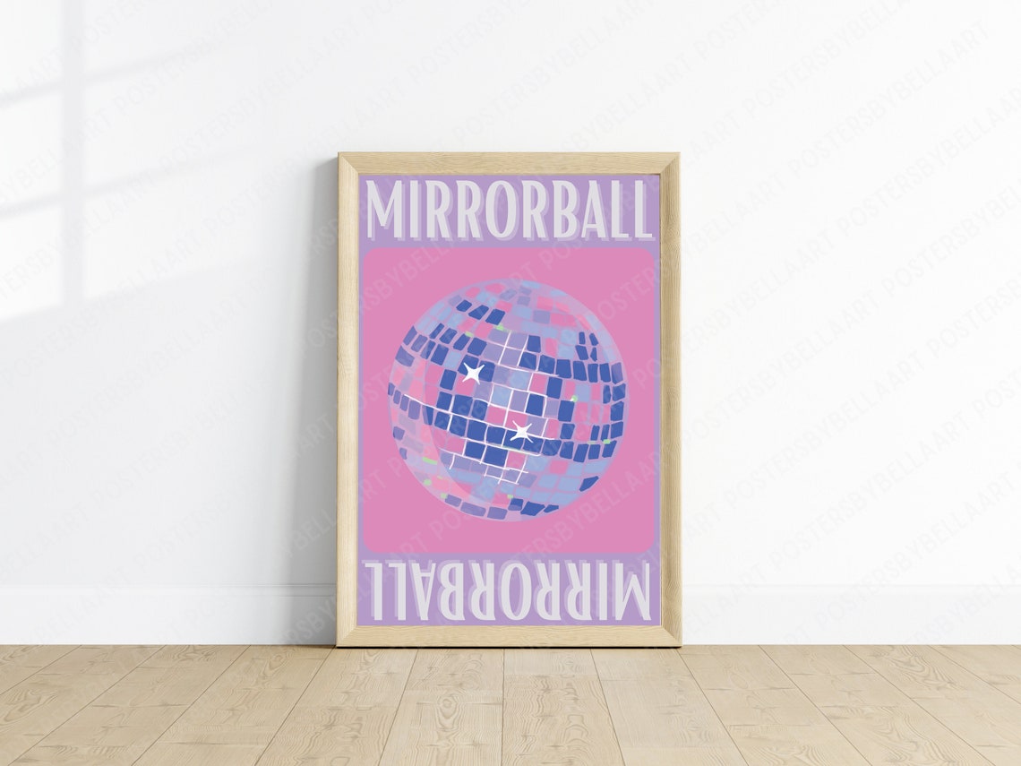 Mirrorball Poster Folklore Album Wall Decor Taylor Swiftie - Etsy