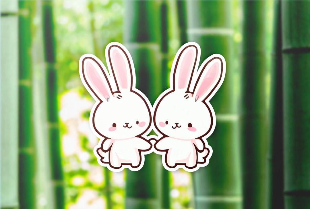 Bunny Vinyl Sticker Rabbit Sticker Bunny Decal Waterproof - Etsy
