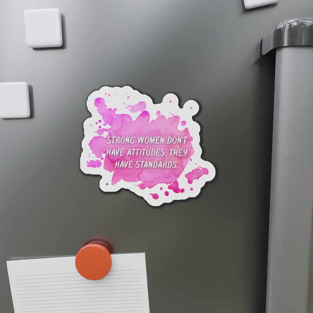 Watercolor Motivational Inspirational Quote Die-cut Magnet, Pink Women ...