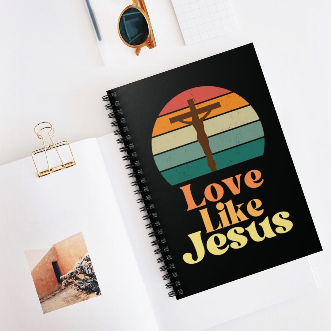 Spiral Notebook Love Like Jesus Christian Notebook Ruled Line Gift for ...