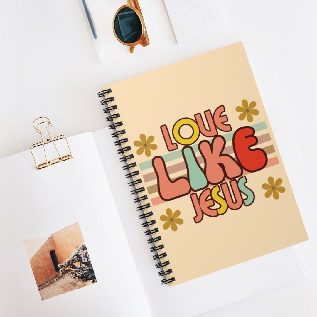 Spiral Notebook Jesus Love Christian Notebook Ruled Line Gift for ...