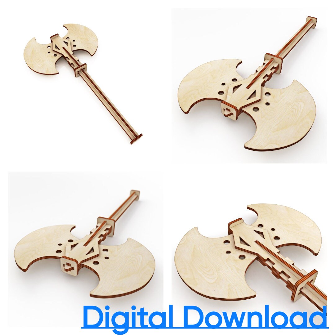 Laser Cut Toy Axe Vector for CNC Svg Vector File, Vector Cut File ...