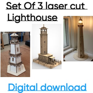 Laser Cut Lighthouse 3mm Digital File for Laser and CNC CDR DXF Laser ...