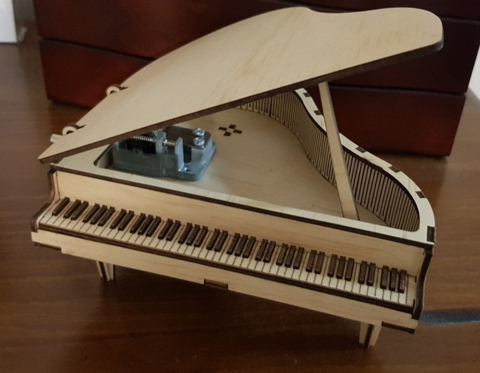 Laser Cut Grand Piano Music Box, Kid Music Box, Piano Music Box Cdr ...