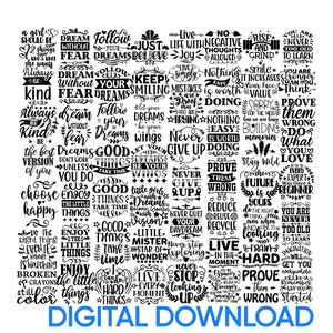 Laser Cut Bundle of Motivation Quotes Dxf File Digital Download - Etsy