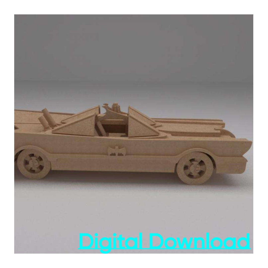 Batmobile Car Laser Cut Files SVG DXF CDR Vector Plans, Files Instant ...