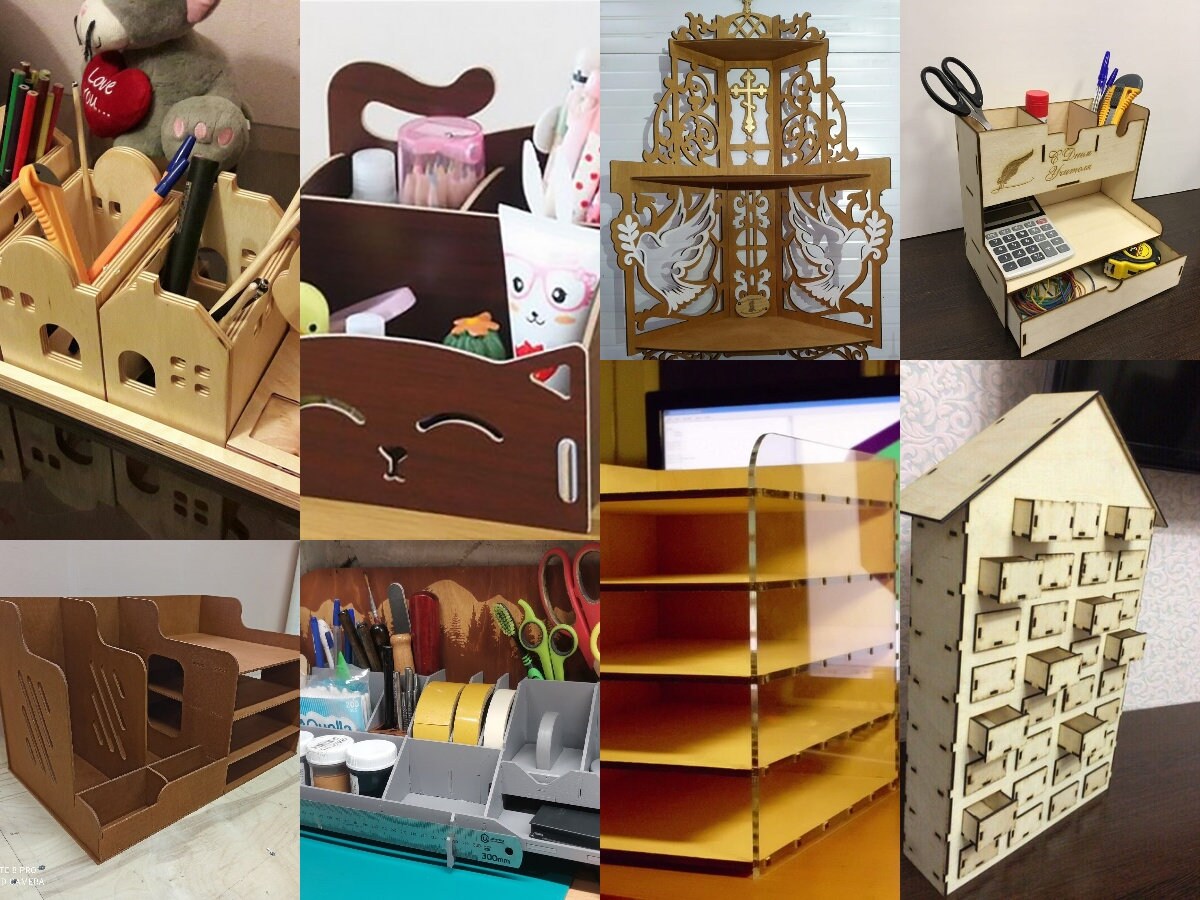 55 Wooden Shelf Rack Storage Svg Files for Laser Cut, Wooden Rack ...