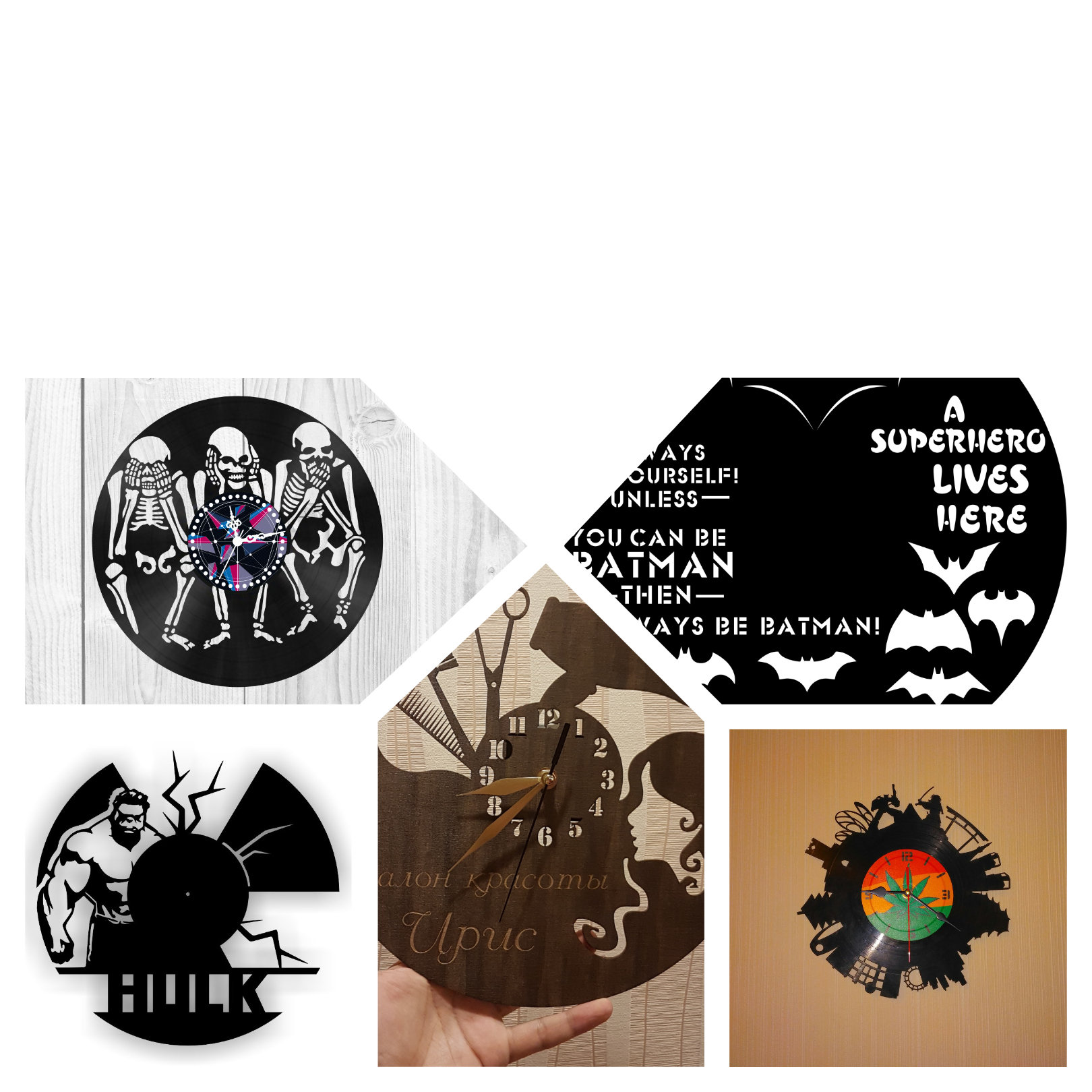 50 Laser Cut Wooden and Acrylic Wall Clock , Wall Clock Template ...