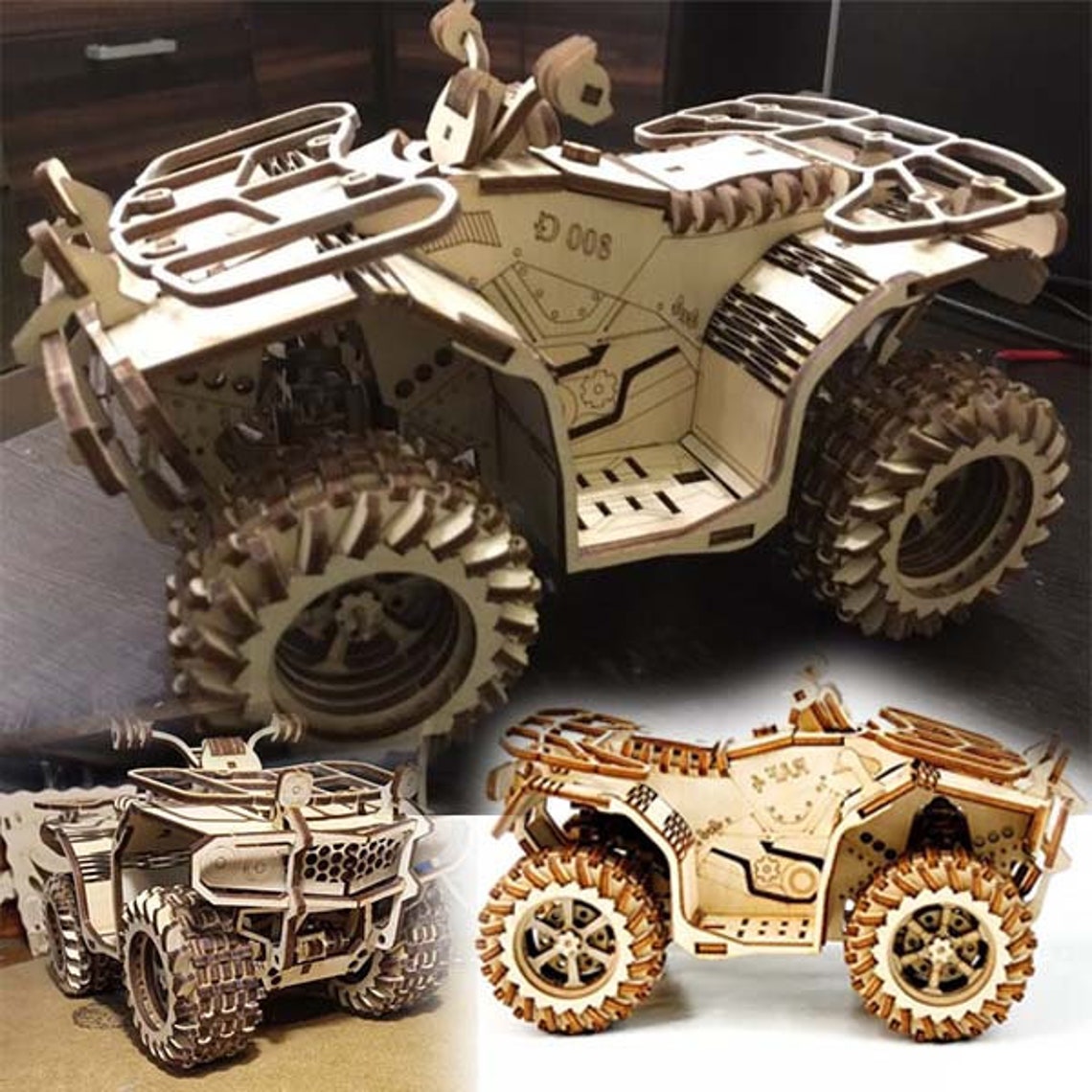 Laser Cut Atv Quad Bike 3D Model, Laser Cut Atv Quad Bike Vector File ...