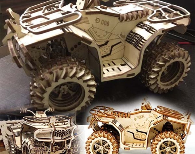 Laser Cut Atv Quad Bike 3D Model, Laser Cut Atv Quad Bike Vector File ...