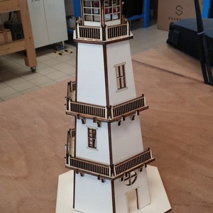 Laser Cut Lighthouse 3mm Digital File for Laser and CNC CDR DXF Laser ...