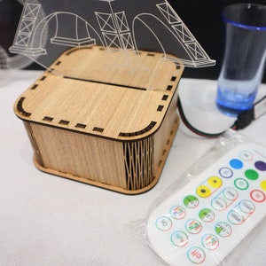 Laser Cut Acrylic Lamp Base 3mm Vector File - Etsy