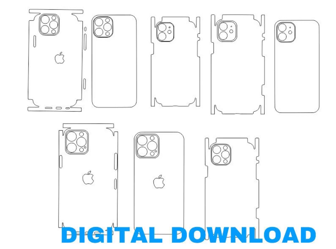 Bundle of More Than 700 Mobile Skin Template Wrap Skin Cutting Template ...