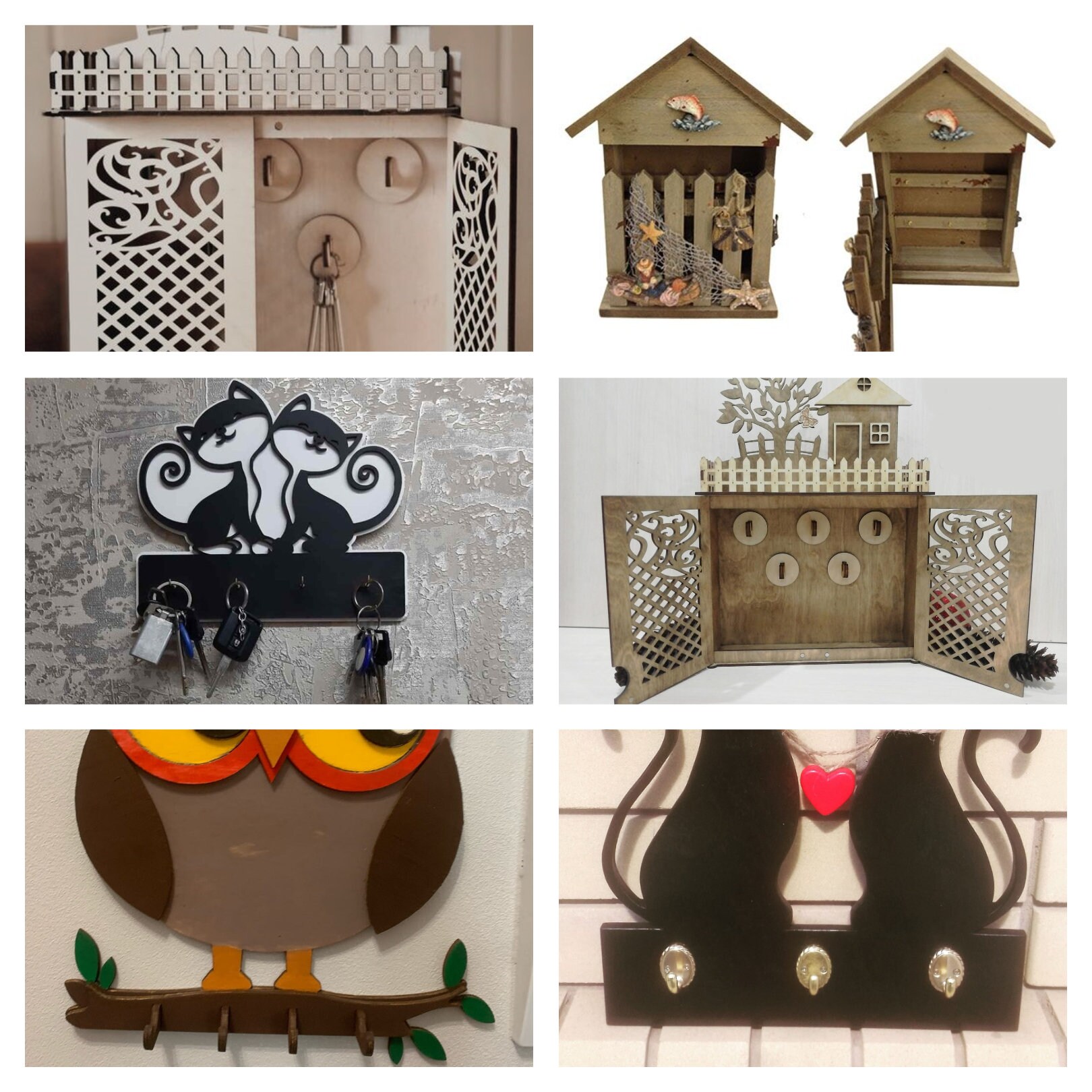 Bundle of Laser Cut Wooden Key Holder, Key Holder Hangers Files ...