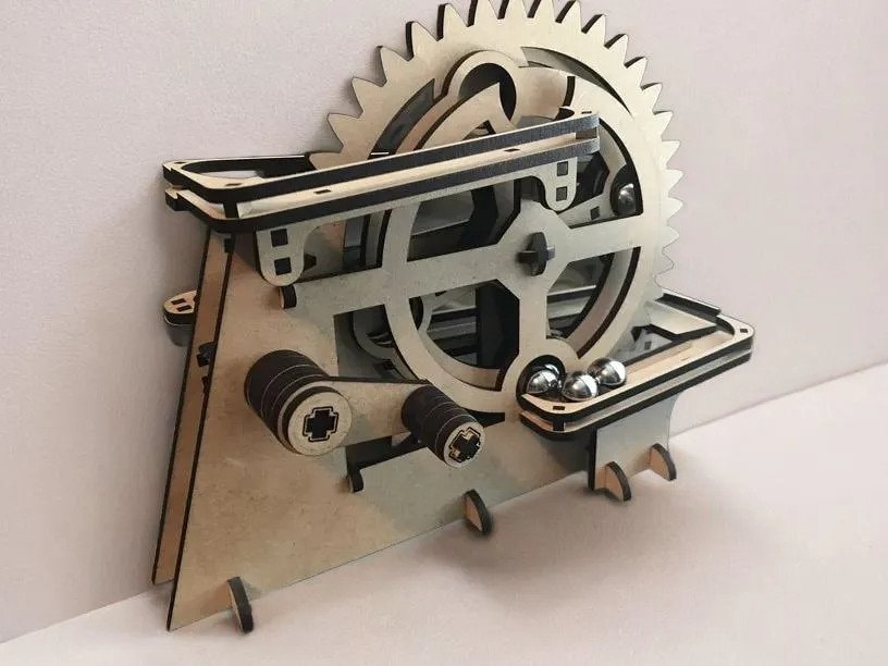 Laser Cut Marble Runner, Wooden 3D Model Marble Run, Laser Cut Template ...