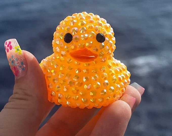 Yellow Rhinestone Gem Bling Rubber Duck Cruising Ducks, Jeep Ducks ...