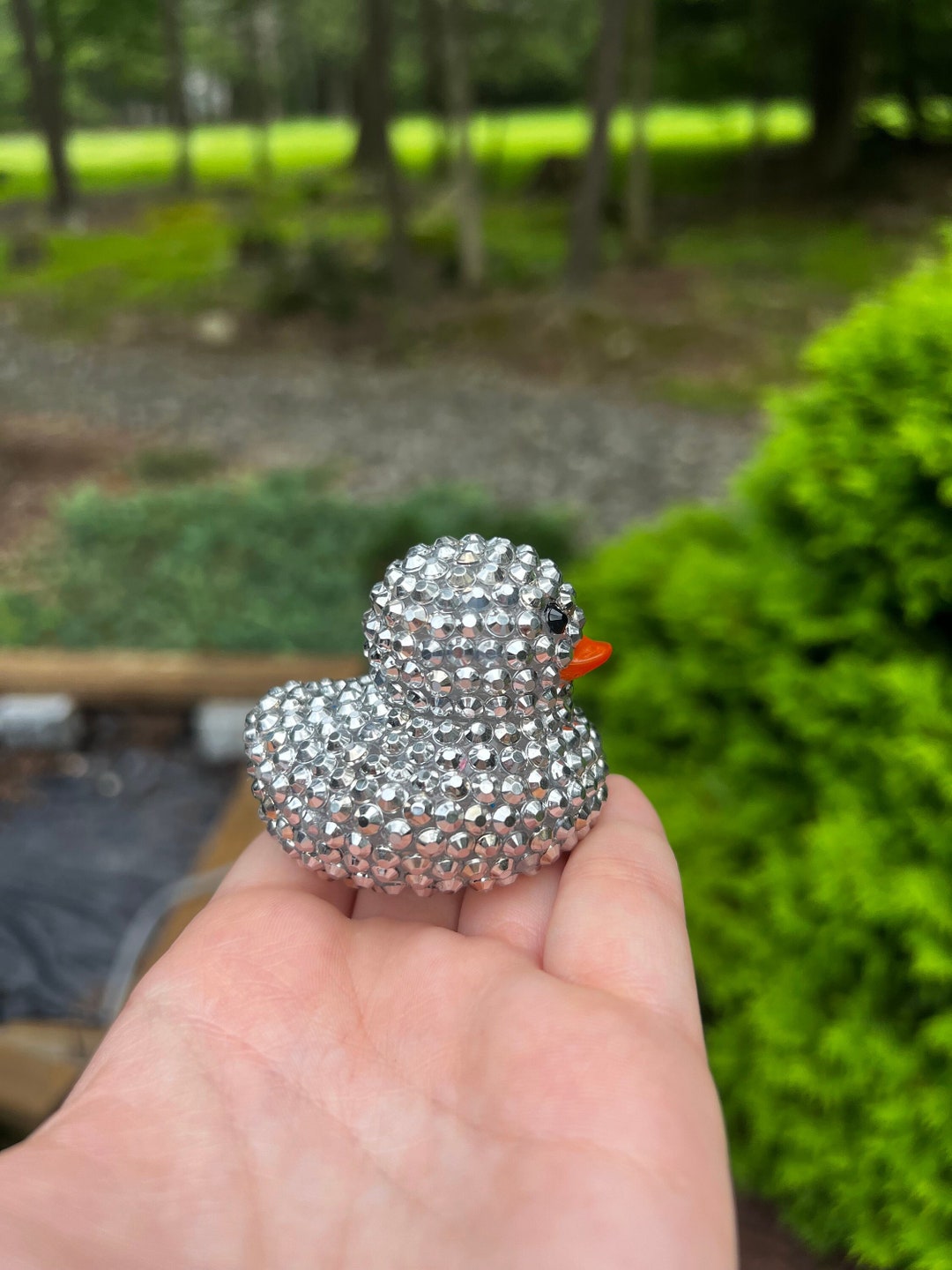 Silver Rhinestone Gem Bling Rubber Ducks Cruising Duck, Jeep Duck - Etsy