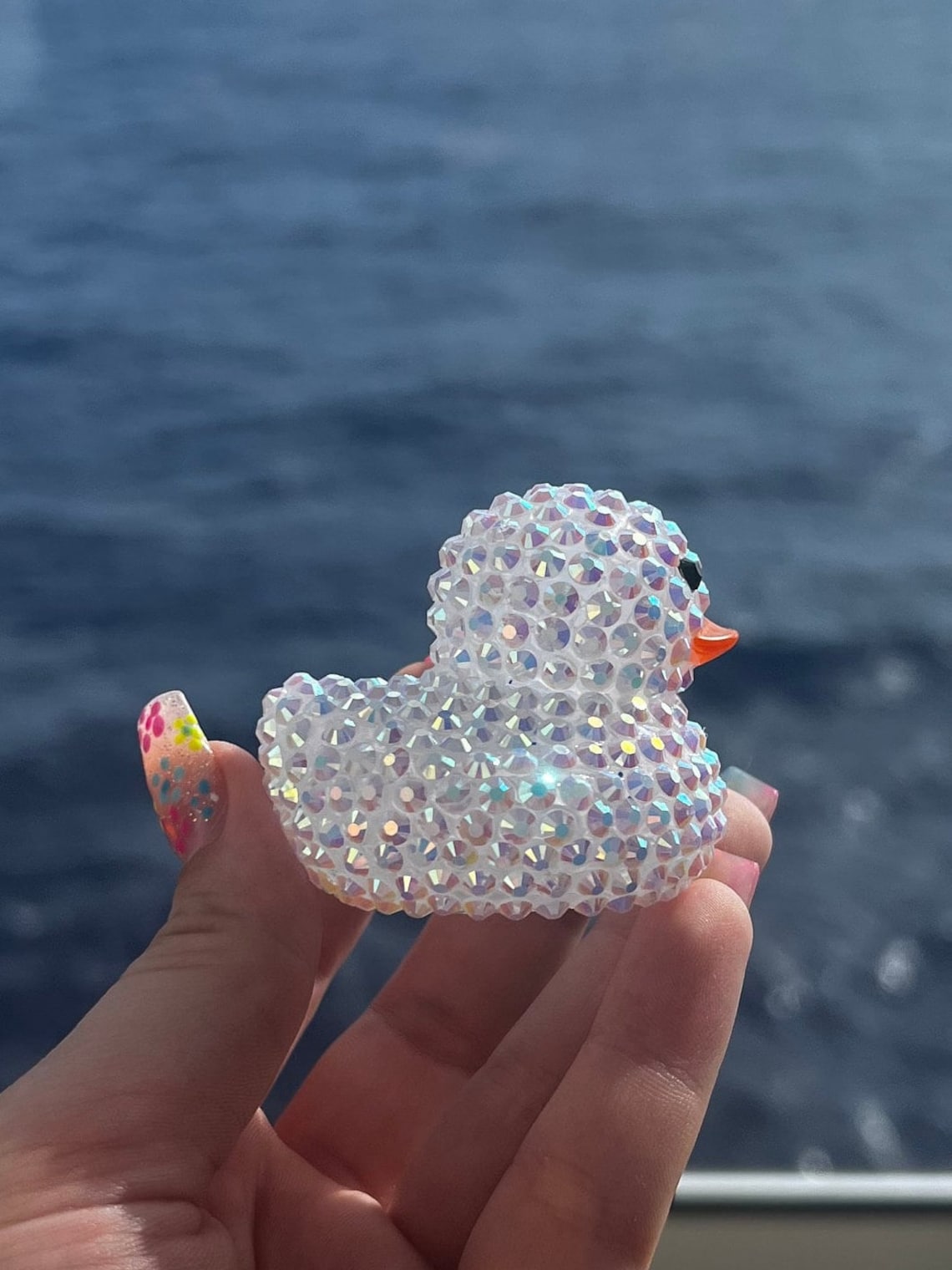 Iridescent Rhinestone Gem Bling Rubber Ducks - Cruising Duck, Car Duck ...
