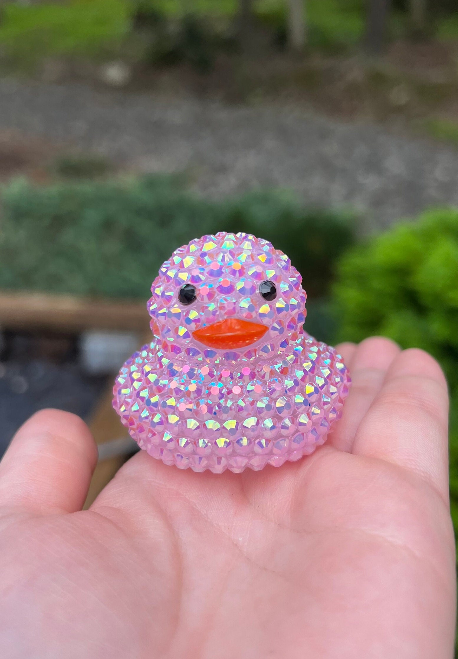 Light Pink Rhinestone Gem Bling Rubber Ducks Cruising Duck, Jeep Duck ...
