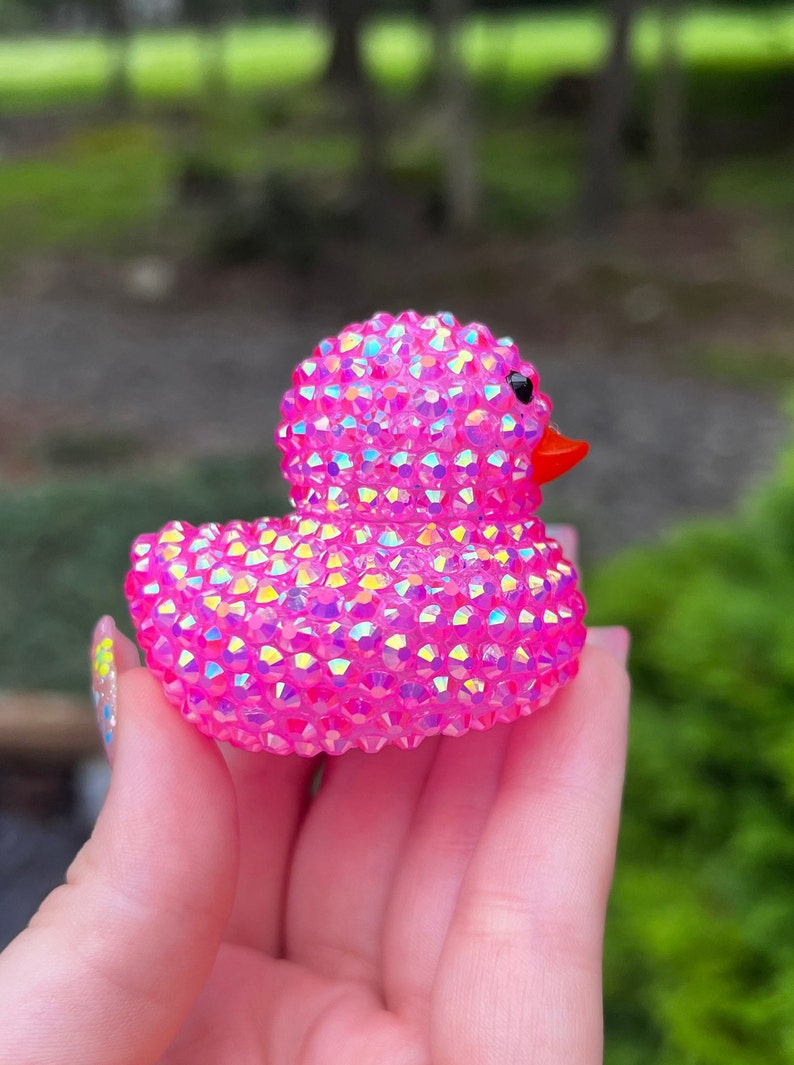 Hot Pink Rhinestone Rubber Duck – Iridescent Bling Duck - Etsy