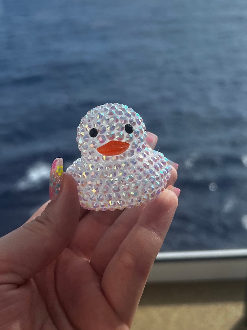 Iridescent Rhinestone Gem Bling Rubber Ducks - Cruising Duck, Car Duck ...